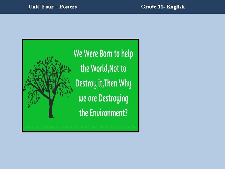 Unit Four Posters Grade 11 English Unit Four