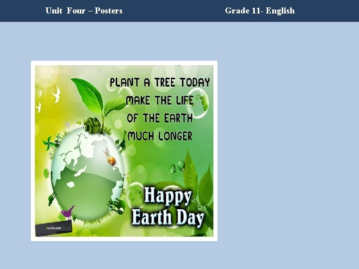 Unit Four Posters Grade 11 English Unit Four