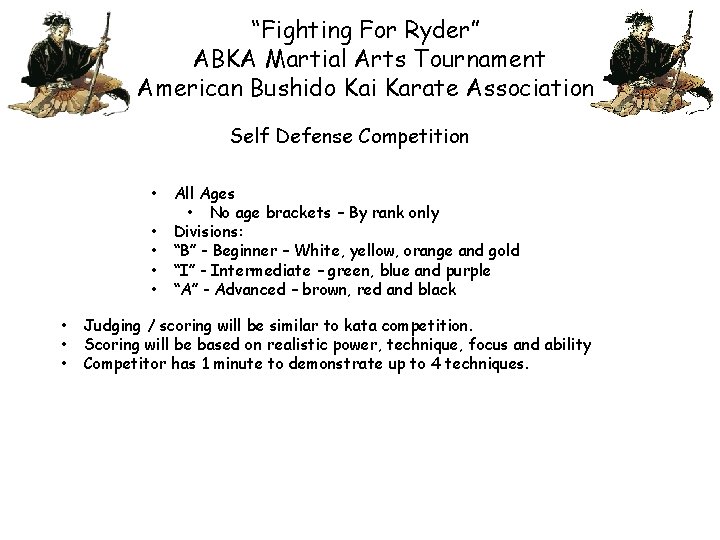 Fighting For Ryder ABKA Martial Arts Tournament American
