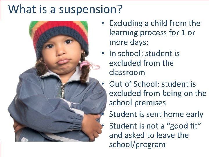 History Overview of Suspensions Dr Rosemarie Allen Institute