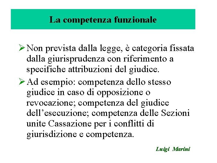 La competenza in generale 1 2 3 4