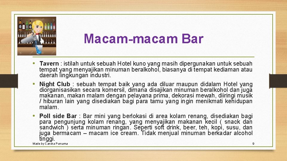 BAR OPERASIONAL Oleh S Candra Purnama Chapter 1