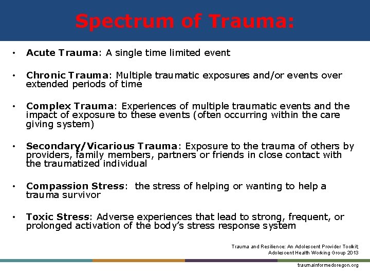 Trauma Informed Care 2018 Jeri Gue First and
