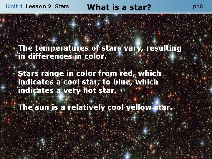 Unit 1 Lesson 2 Stars Big Idea The