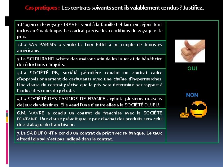 CHAPITRE 15 LES CONDITIONS DE VALIDITE DES CONTRATS