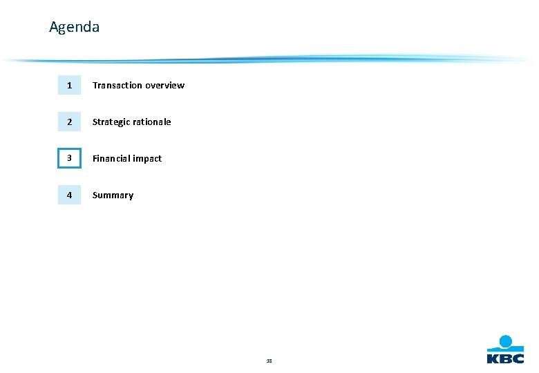 KBC Group Media presentation Acquisition of UBB and