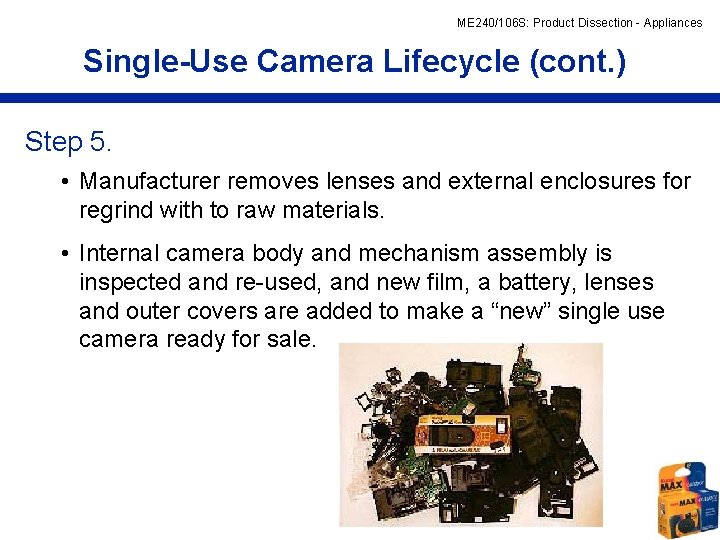 ME 240106 S Product Dissection Appliances SingleUse Cameras