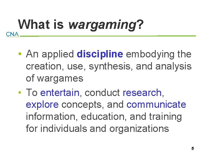 Why wargaming Connections 2015 Peter P Perla July