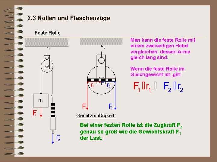 Mechanik I Lsungen 2 3 Rollen und Flaschenzge