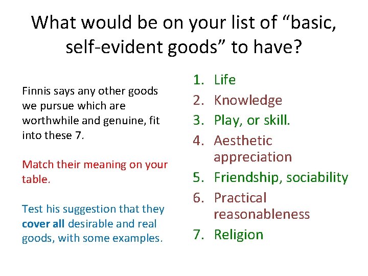 Problems with Aquinas NL Biological emphasis physicalism Should