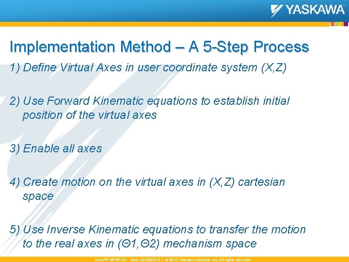 Driving value Kinematics with MPiec Controllers Hosted by