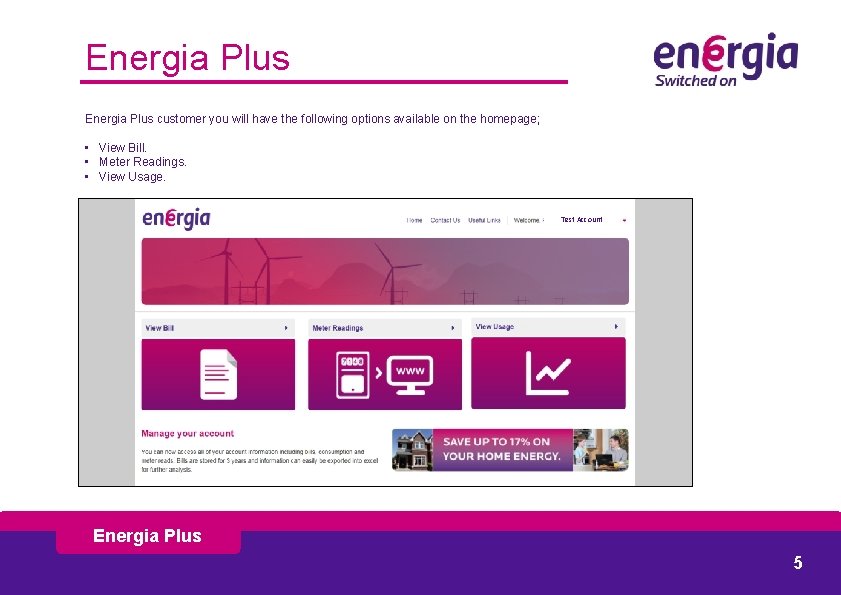 Energia Online User Guide Contents Registration and Login