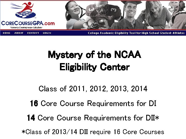 What is Core Course GPA com A web