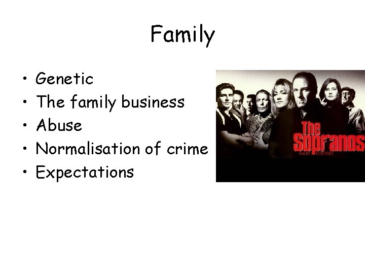 Causes of Crime C X Learning Intentions I