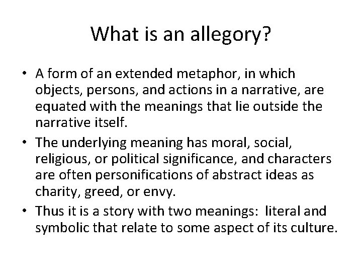 Evaluating Symbolism Allegory and Imagery Elements of Fiction