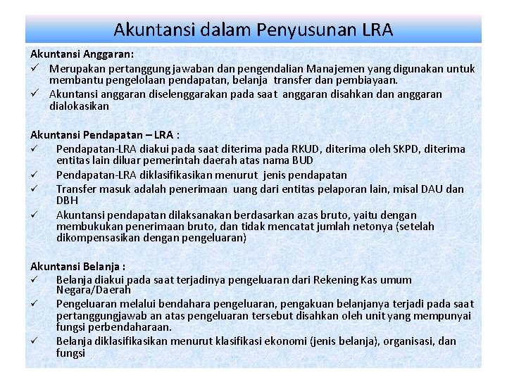 LAPORAN REALISASI ANGGARAN LRA Oleh Nathasia dan Susanti
