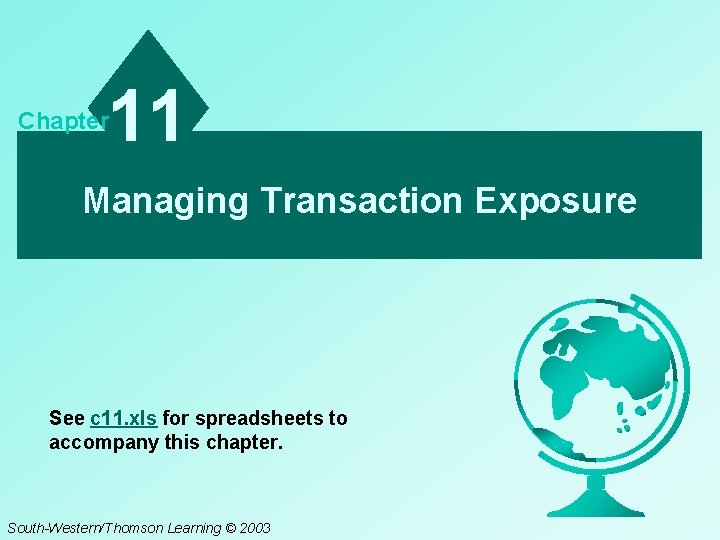 11 Chapter Managing Transaction Exposure See c 11