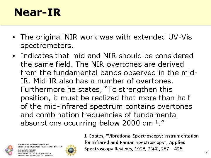 NIR SPECTROSCOPY AN ADVANCED ALTERNATIVE University of Puerto