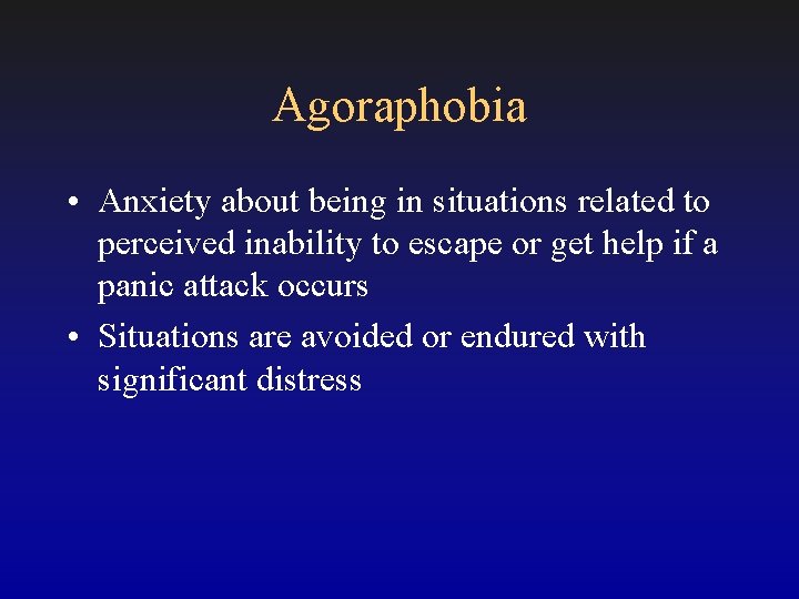 Cognitive Behavioral Treatment of Panic Disorder The original