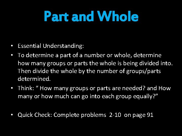 Chapter 2 Fractions Part 1 Day 1 Fraction