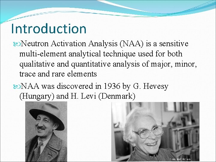 Instrumental Neutron Activation Analysis INAA Frank Laboratory of
