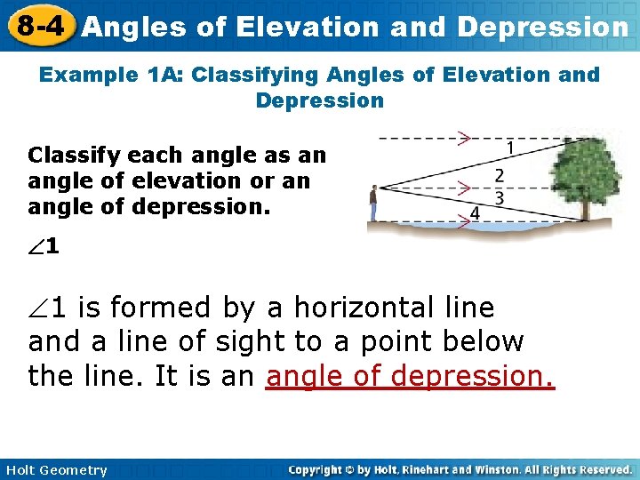 Angles of Elevation 8 4 Angles of Elevation