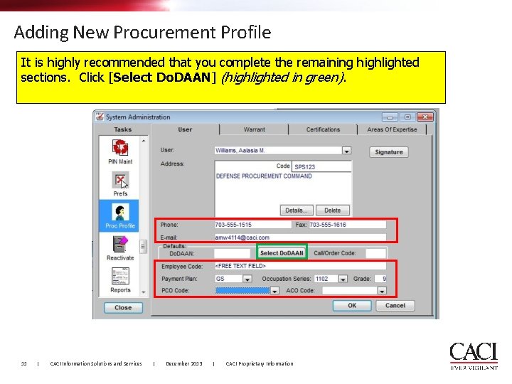 Creating and Establishing PD Procurement Profiles SPS Spotlight