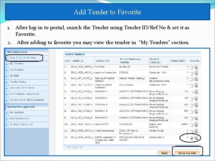 A Guide for the Online Bid Submission Process
