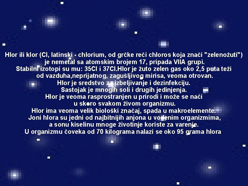 ELEMENTI VII A GRUPE PERIODNOG DISTEME Halogeni elementi