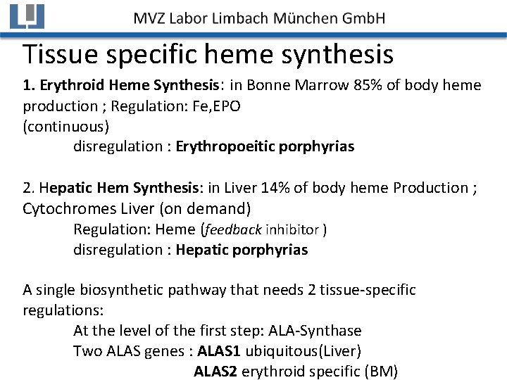 Disorders of heme biosynthesis clinical features and laboratory