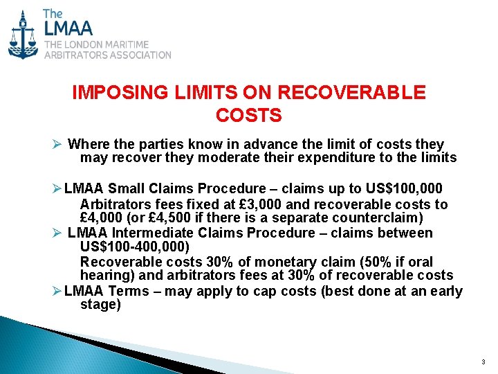 COST AND COSTS IN LMAA ARBITRATION by Clive