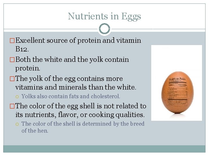 The Structure of Eggs The hard shell is