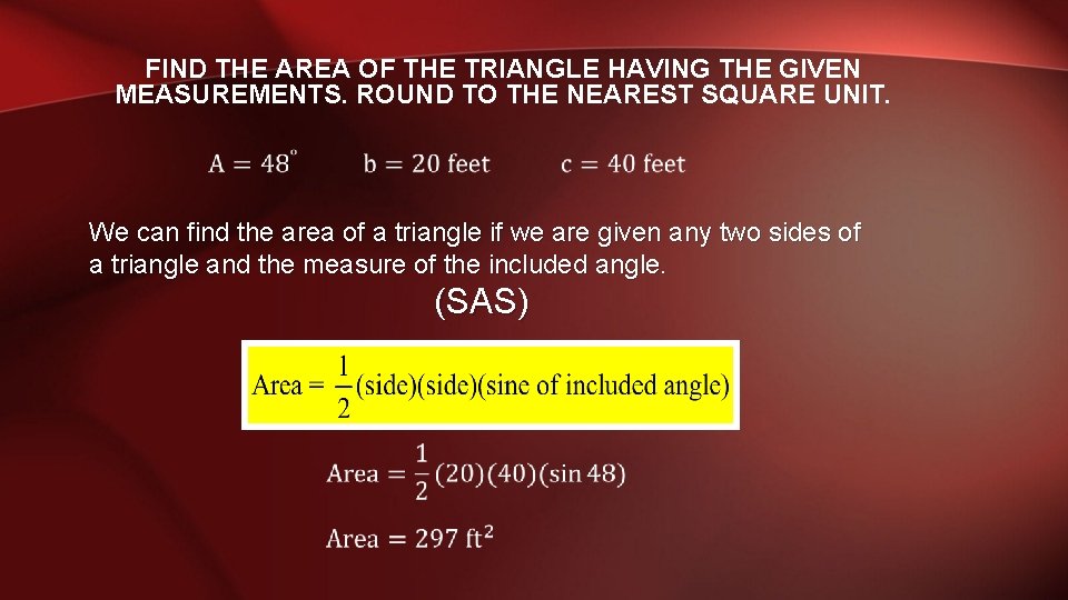 LAW OF SINES LAW OF COSINES Test Review
