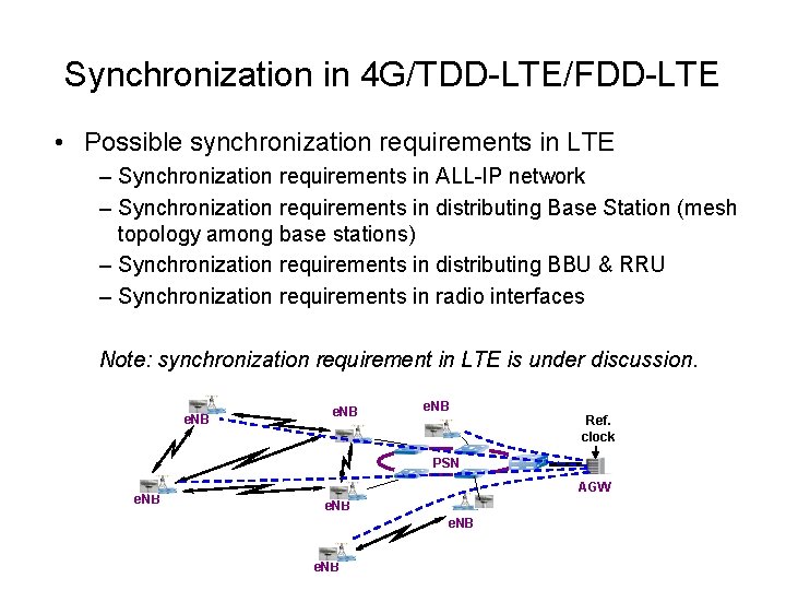 Requirements and viewpoints for backhaul synchronization ...