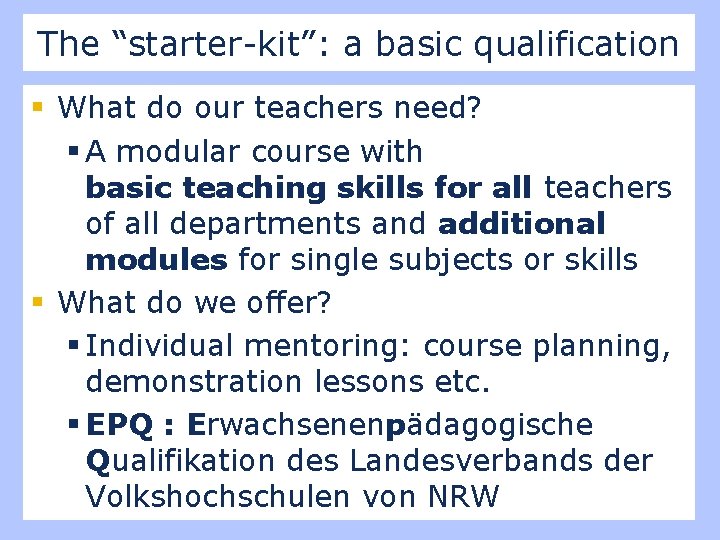 What qualifications do teachers in adult education need