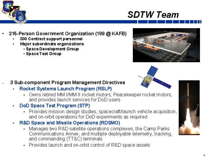 Space Development Test Wing SDTW Department of Defense