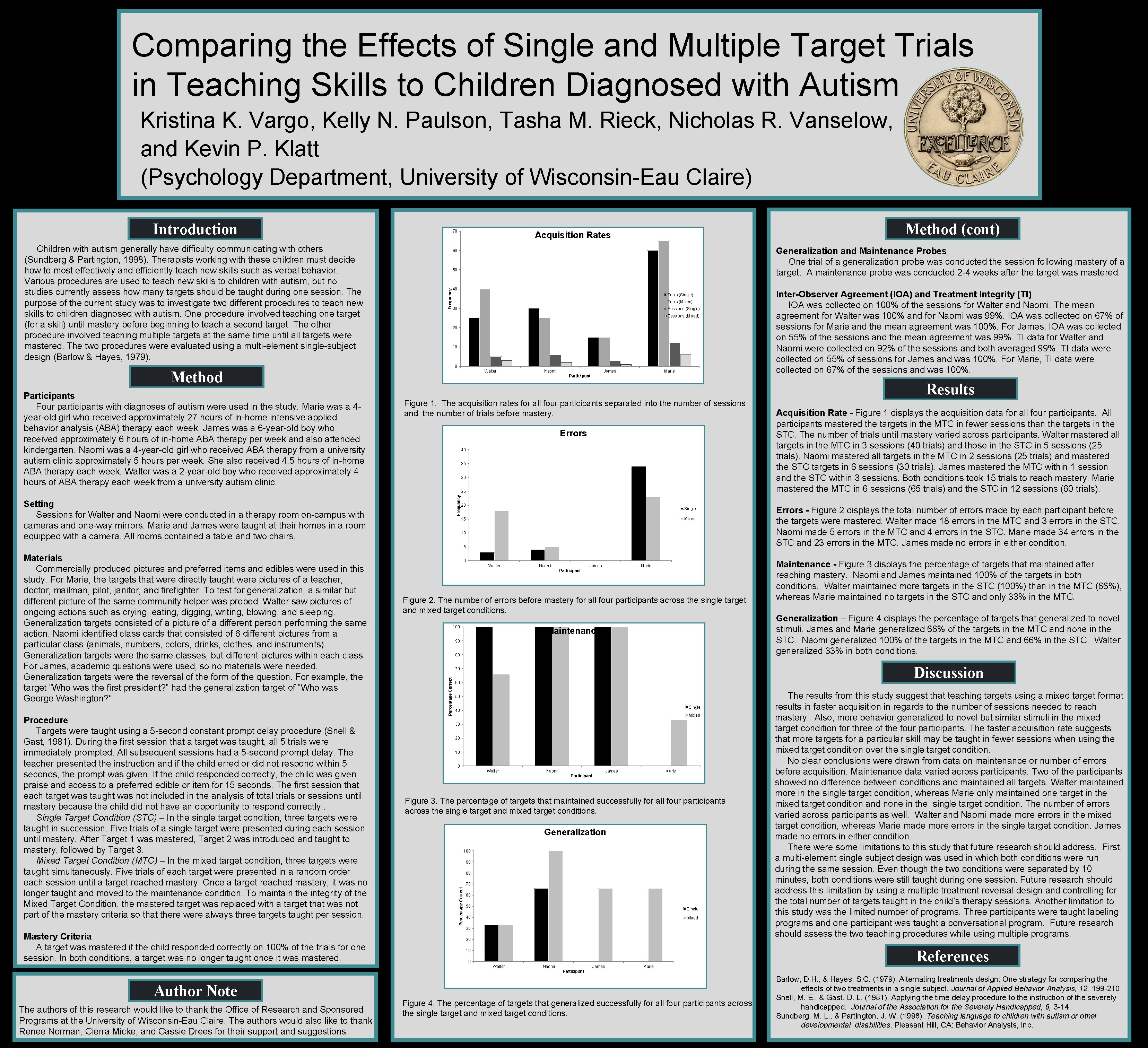 Comparing the Effects of Single and Multiple Target