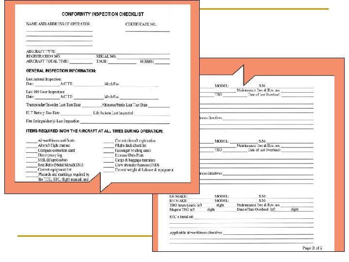 Types of Inspections Inspection of an Airframe n