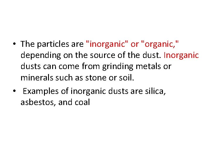 Dust lung and infection Alireza janbakhsh The lungs