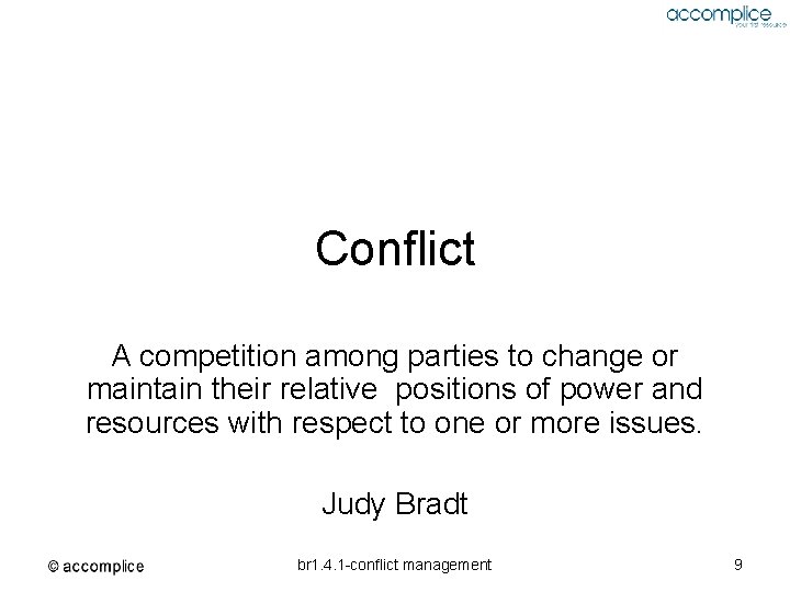 Conflict Management KSF Communication Level 3 or 4