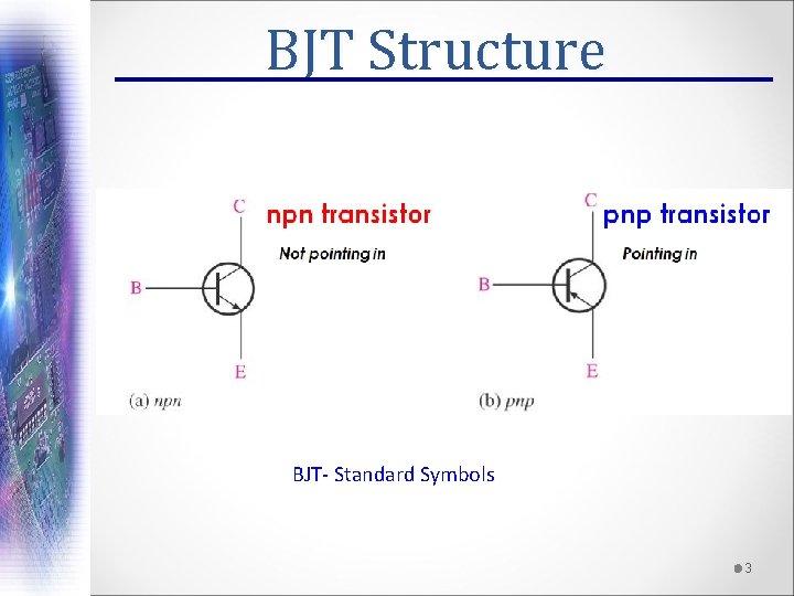 DNT 125 ANALOGUE ELECTRONICS Chapter 3 Bipolar Junction