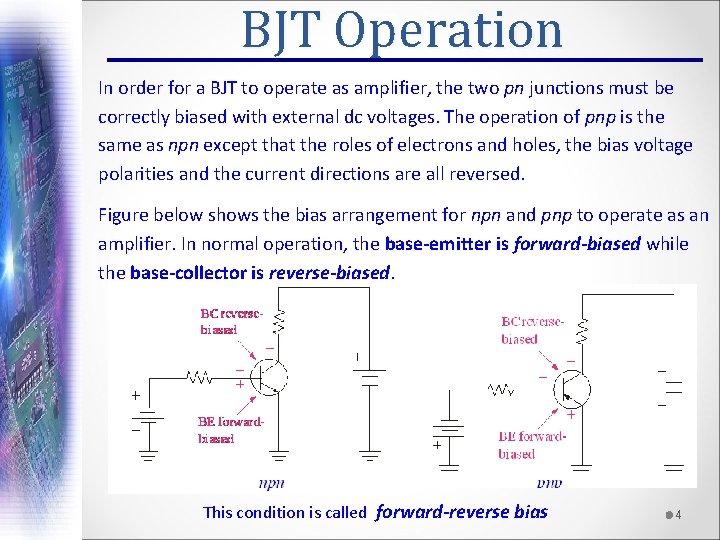 DNT 125 ANALOGUE ELECTRONICS Chapter 3 Bipolar Junction
