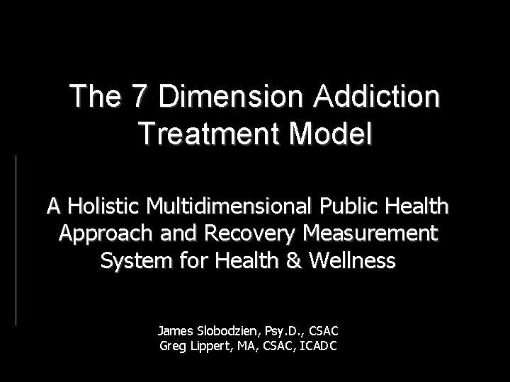 The 7 Dimension Addiction Treatment Model A Holistic