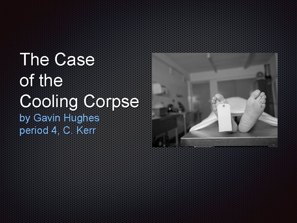 The Case of the Cooling Corpse by Gavin