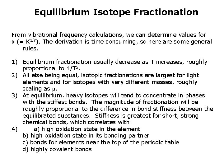 Introduction to Stable Isotopes Notation Fractionation Gear Definitions