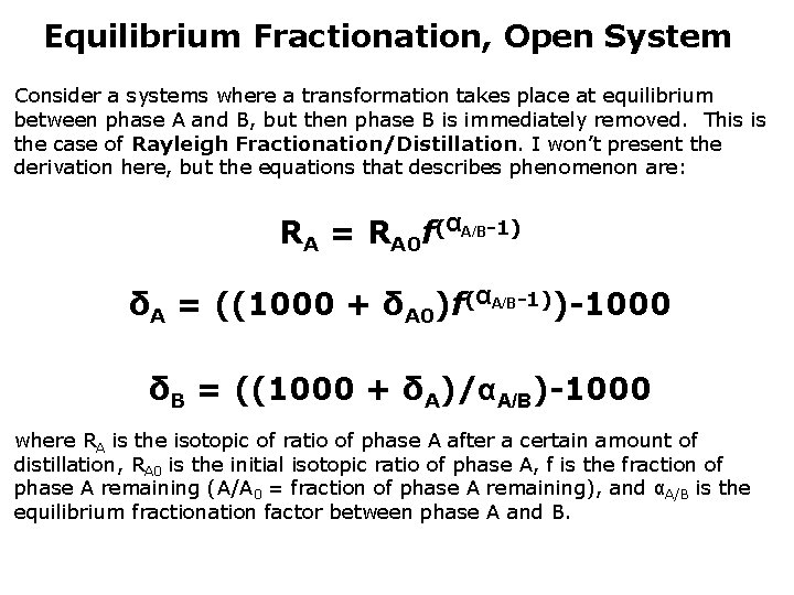 Introduction to Stable Isotopes Notation Fractionation Gear Definitions