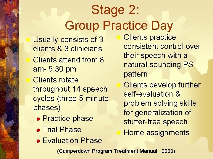 Camperdown Program A Behavioral Treatment Program for Adolescents