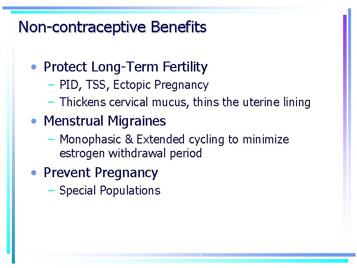 Hormonal Contraception Considering Benefits Risks and Age Melissa