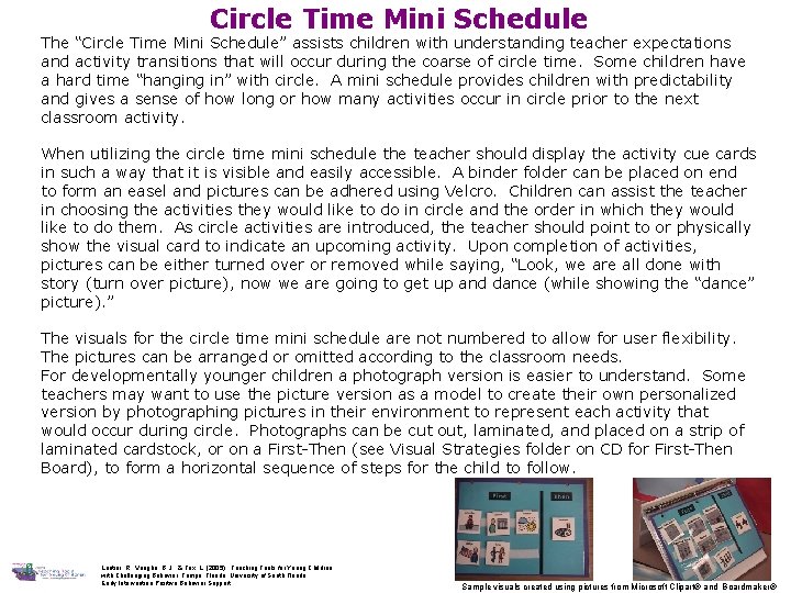 Circle Time Mini Schedule The Circle Time Mini