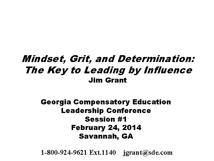 Mindset Grit and Determination The Key to Leading